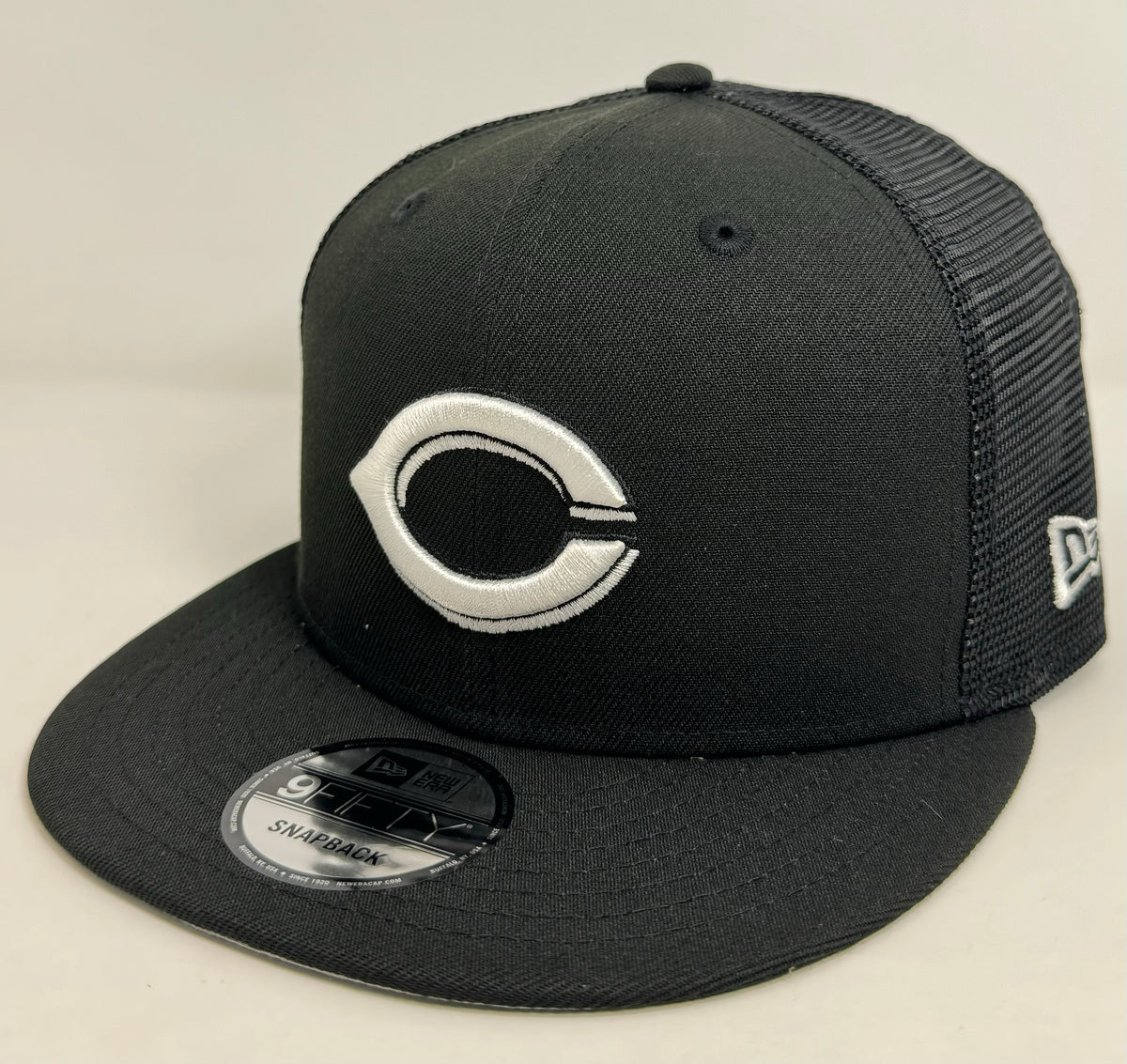 Cincinnati Reds Snapback New Era Black Mesh Trucker Cap Hat Grey UV ...