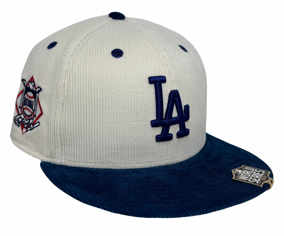 Los Angeles Dodgers Fitted New Era 59FIFTY Chrome Blue Corduroy w/ '20 ...