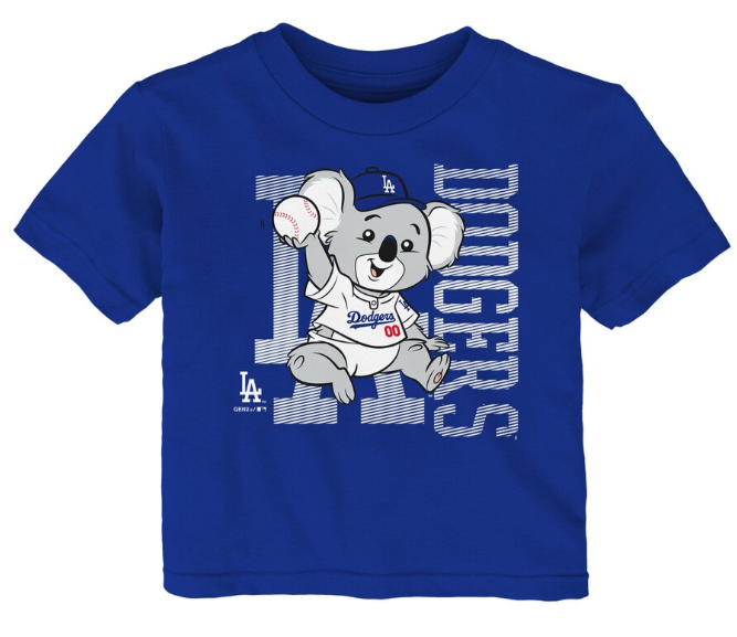 Los Angeles Dodgers Toddler (2T-4T) Baby Koala Mascot T-Shirt Blue ...