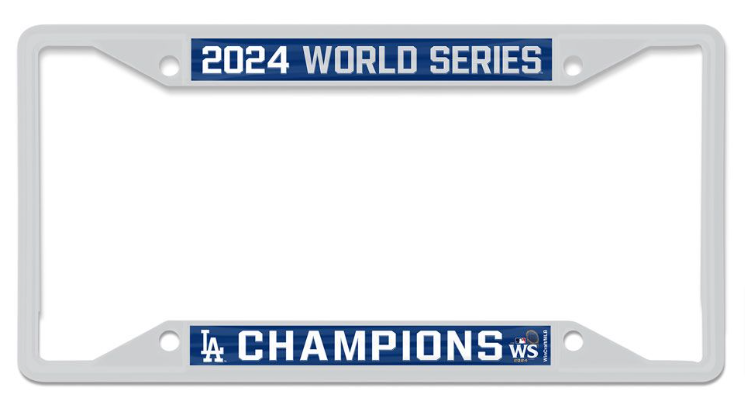 Los Angeles Dodgers 2024 World Series Champions White License Plate ...