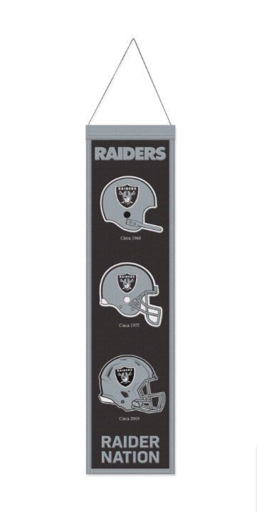 Raiders Heritage Evolution Wool Banner | THE 4TH QUARTER