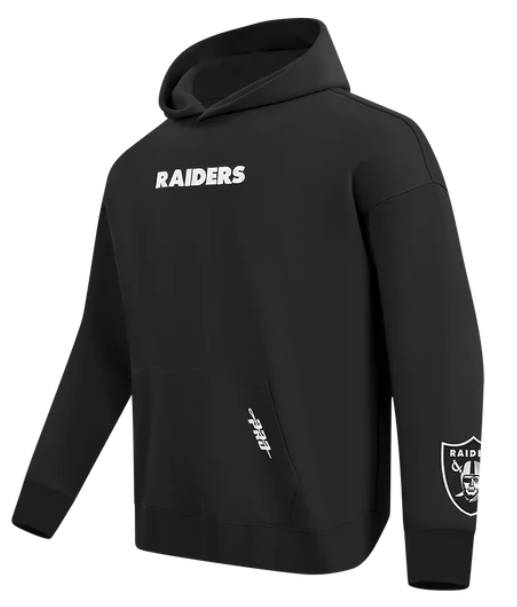 Las Vegas Raiders Mens Sweatshirt Pro Standard Wingspan Hoodie Black