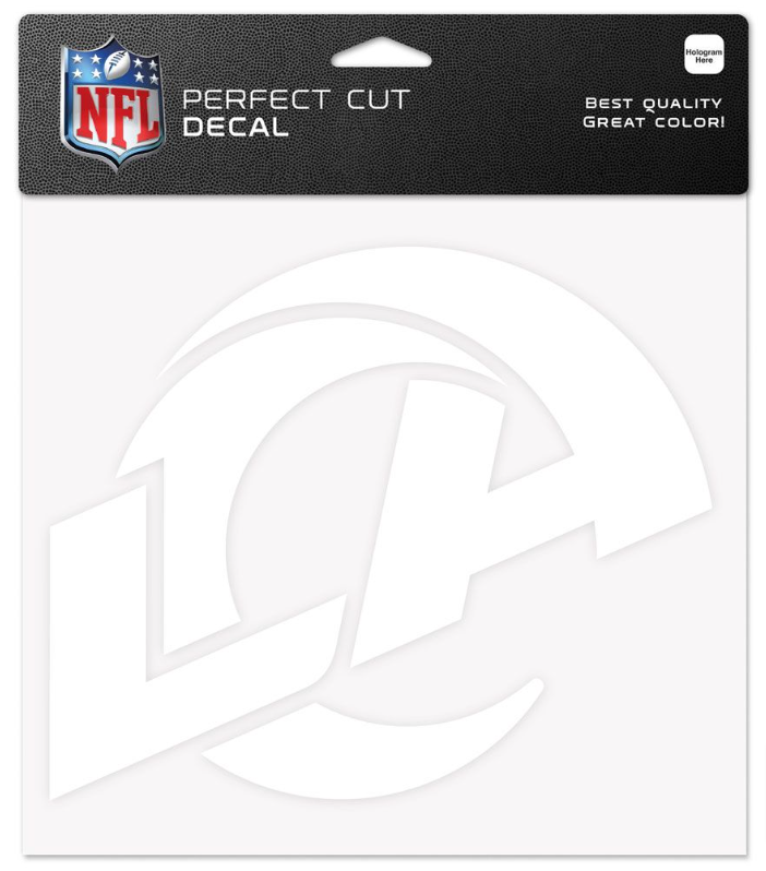 Los Angeles Rams Decal 8x8 Die-Cut Decal White | THE 4TH QUARTER