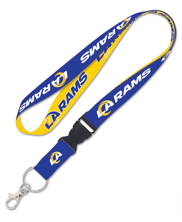 Los Angeles Rams Keychain Lanyard With Detachable Buckle 2 Tone | THE ...