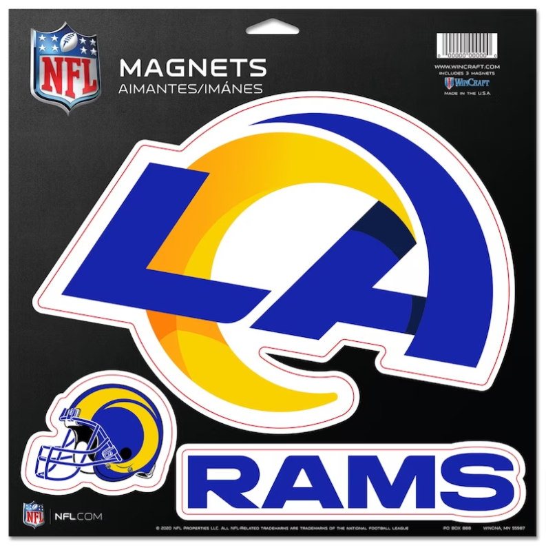 Los Angeles Rams Vinyl Magnet 3 Piece Set | THE 4TH QUARTER