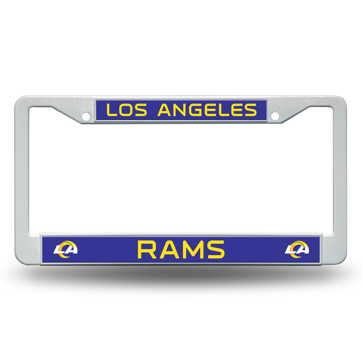 Los Angeles Rams White Plastic License Plate Frame