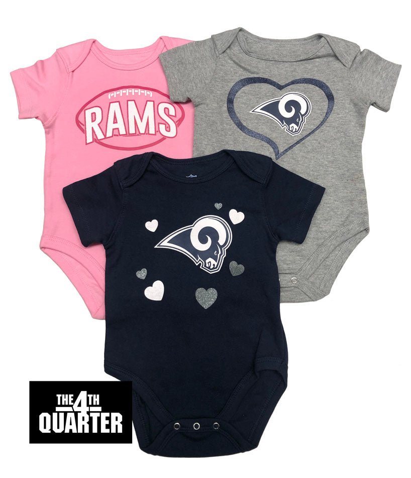 Los Angeles Rams Infant Newborn (0-9 Months) Girls 3 Pack Hearts ...