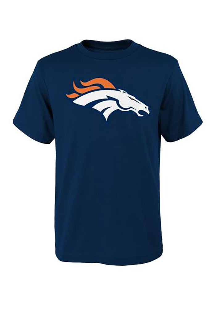 Denver Broncos Kids T-Shirt (4-7) NFL Navy Logo | THE 4TH QUARTER