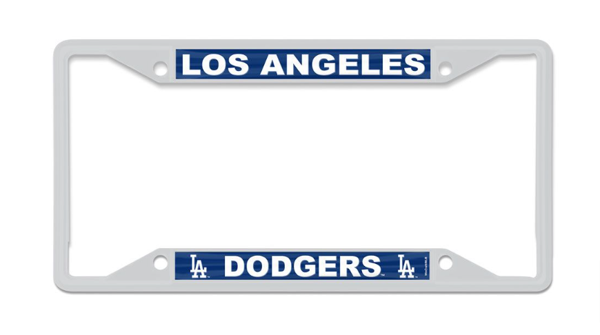 Los Angeles Dodgers Laser Chrome License Plate Frame White | THE 4TH ...