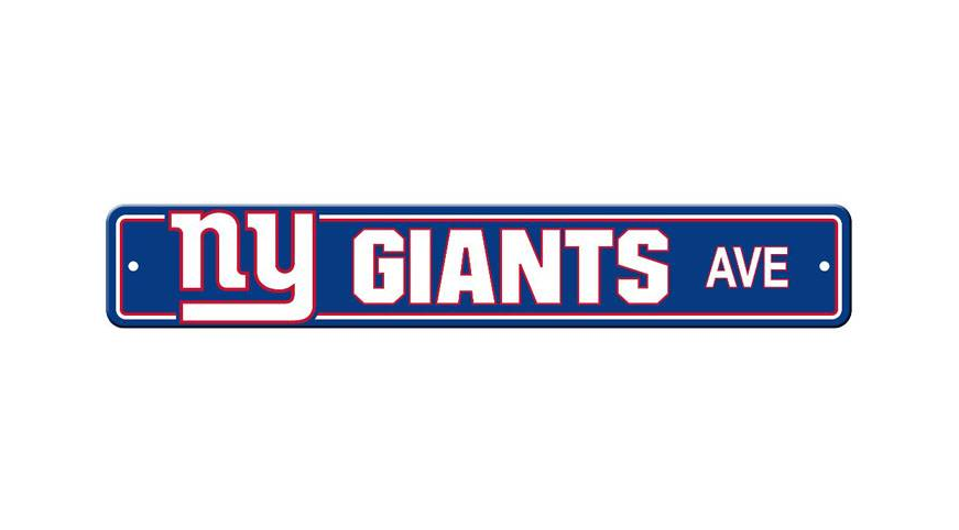 New York Giants AVE Bar Home Decor Plastic Street Sign | THE 4TH QUARTER