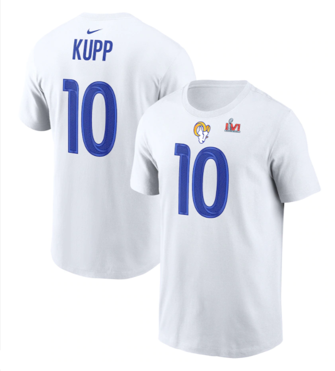Los Angeles Rams Mens T-Shirt Super Bowl #10 Cooper Kupp Name & Number