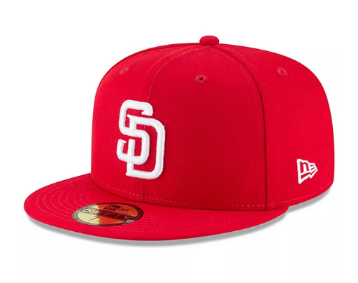 San Diego Padres Fitted New Era 59FIFTY Red Cap Hat | THE 4TH QUARTER